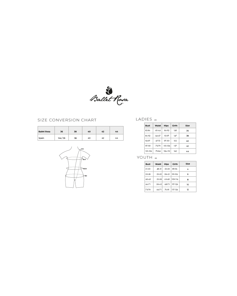 Maillot Ballet Rosa Angeles con pico en el cuello.